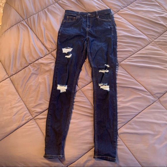 Topshop | Jeans | Topshop Jamie Moto High Waisted Ripped Jeans | Poshmark